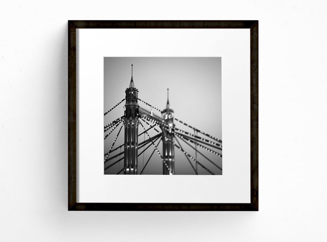 Square Print London Bridge Wall Art Albert Bridge London - Etsy UK