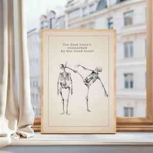 Vintage Anatomy Wall Art Medical Student Gift Taekwondo Gift MMA Fan ...