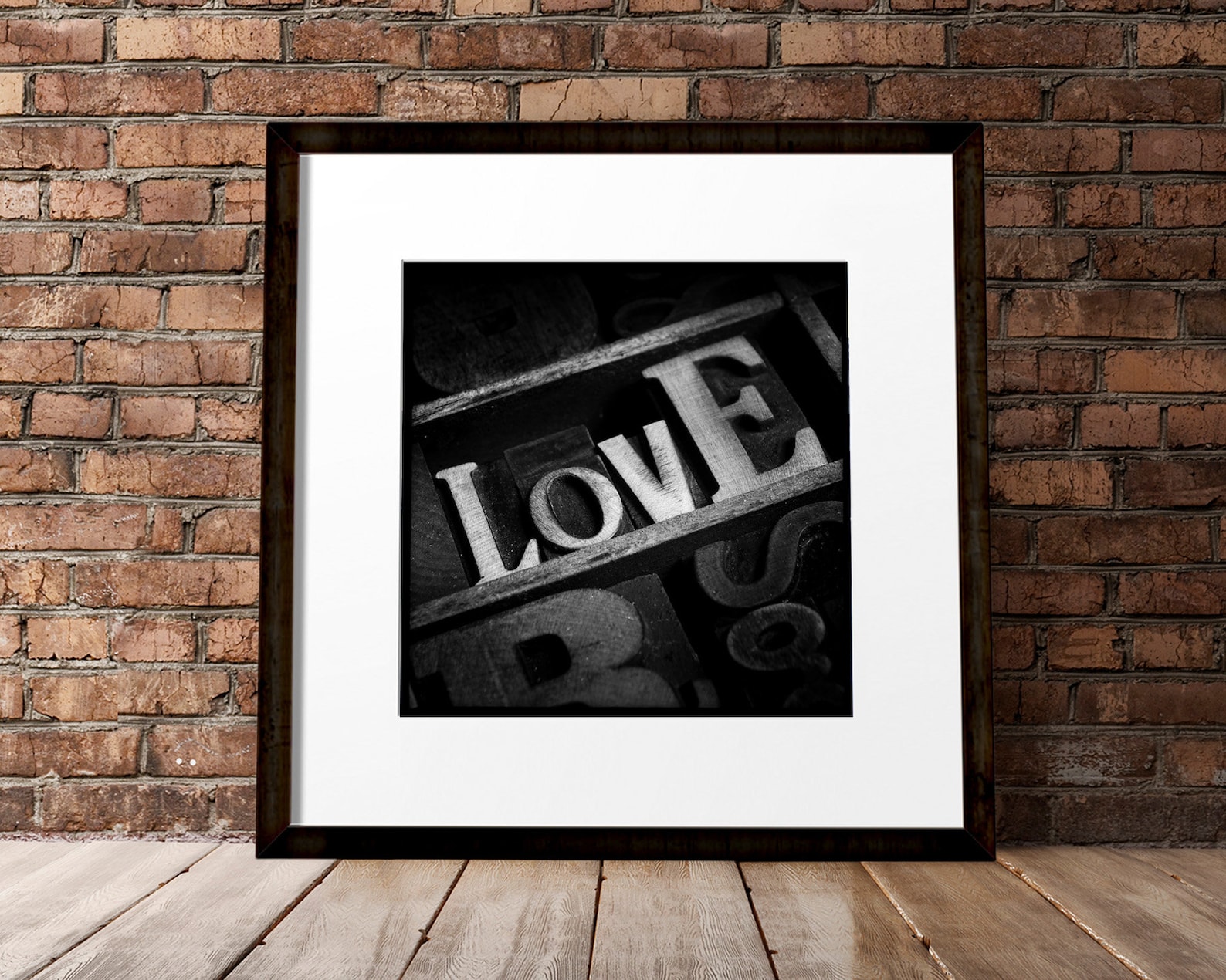 Love Print Made From Vintage Printing Blocks Inspirational - Etsy