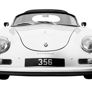 Classic Porsche 356 Car Poster Large Vintage Car Art - Etsy
