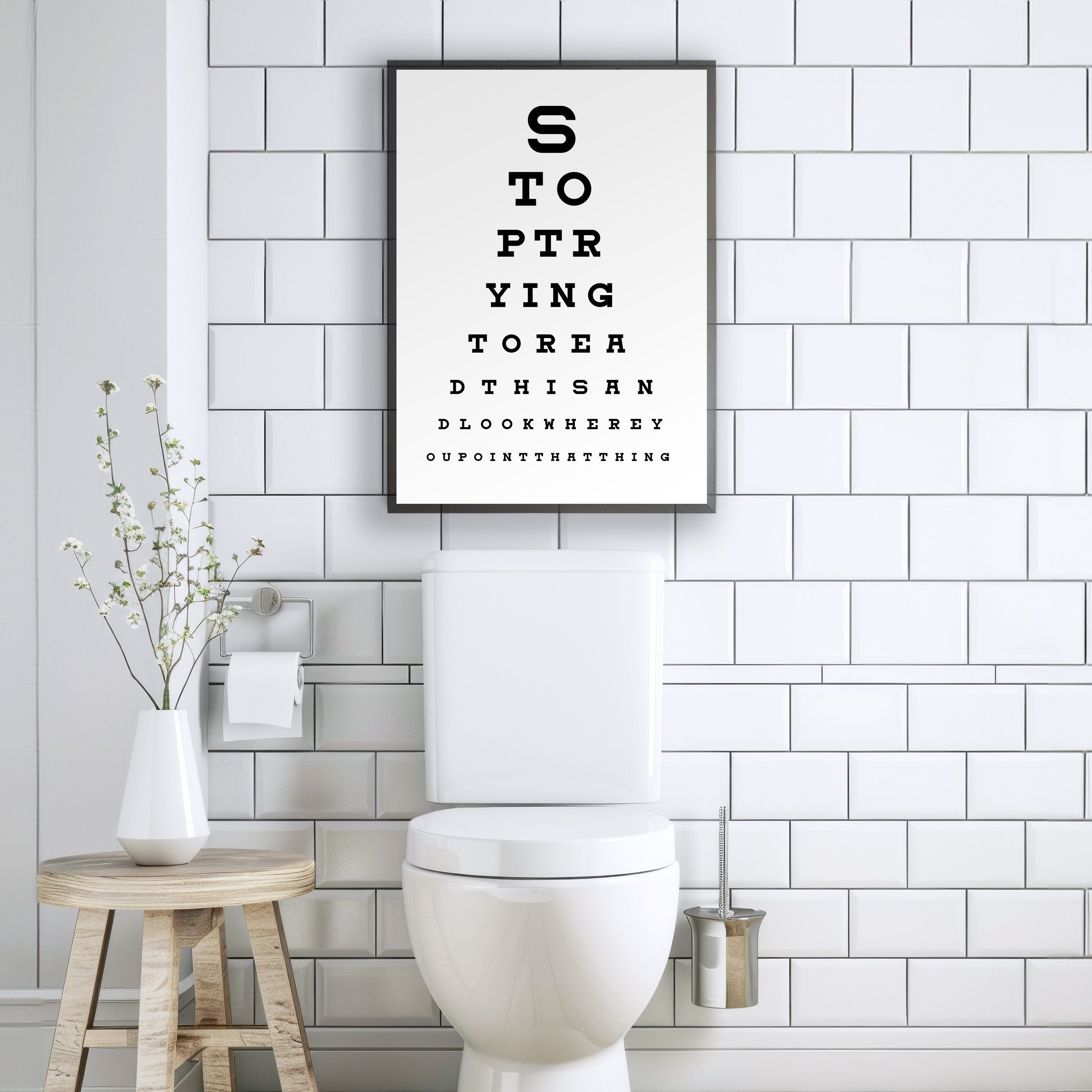 Funny Toilet Sign Mens Room Decor Bathroom Wall Art Toilet Print for ...