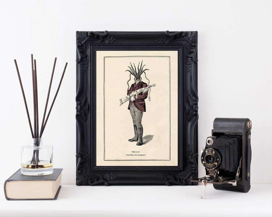 Funny Gothic Squid Print Humourous HP Lovecraft Cthulhu - Etsy