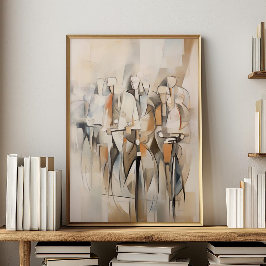 Bicycle Art Print Cycling Gift for Cyclist Man Cave Decor Abstract ...