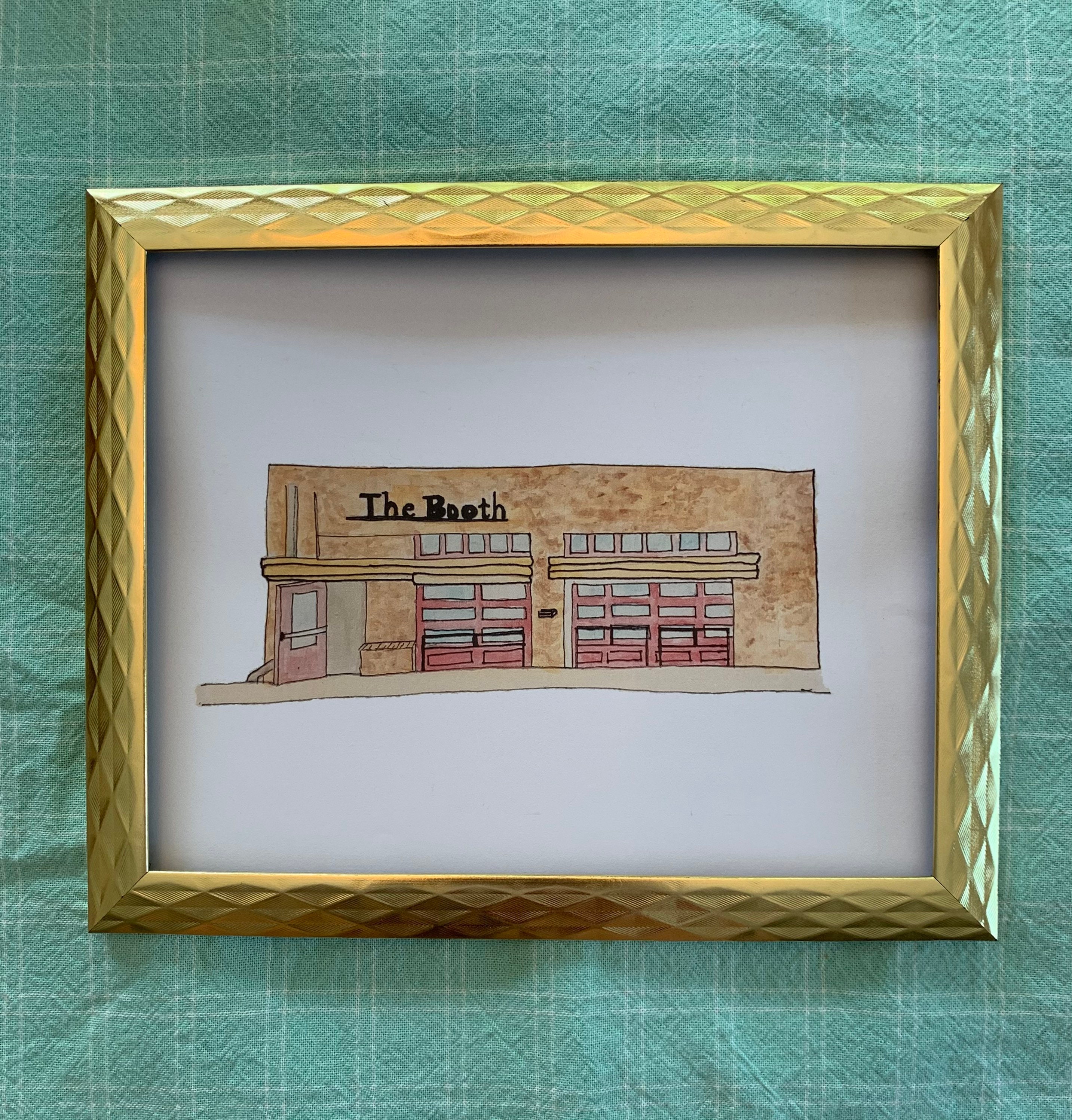 The Booth, Tuscaloosa AL Watercolor Print - Etsy