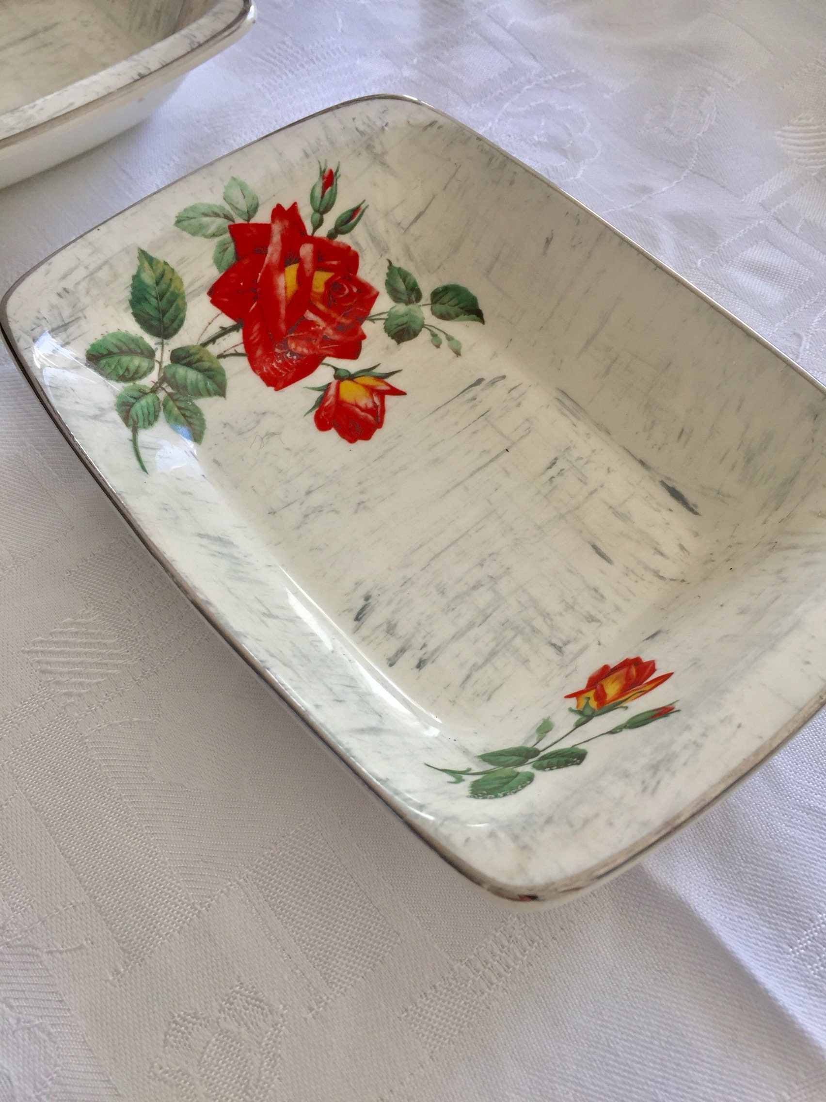 Mid Century Midwinter Vintage 1950's "rose Marie" Dish. Set of 3. - Etsy