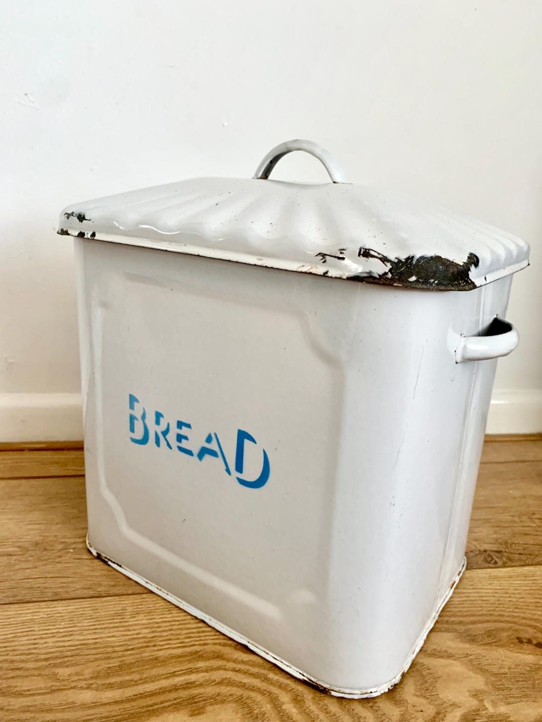 Vintage Extra Large 1940's Enamel Bread Bin. - Etsy