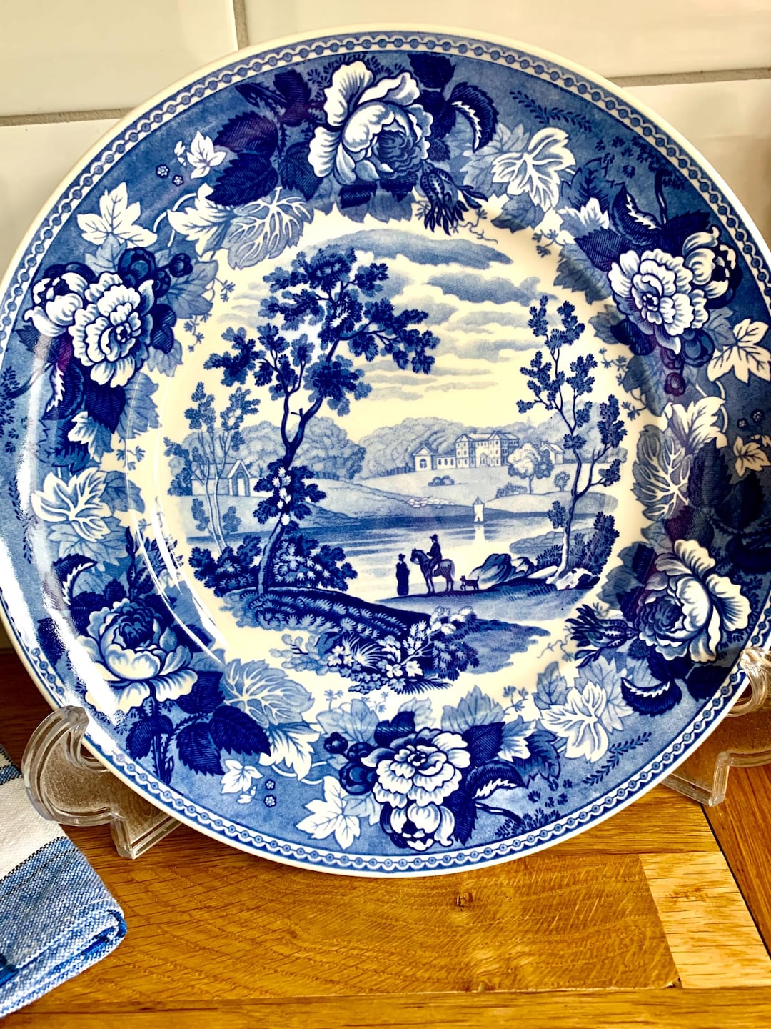 Vintage Wedgwood Commemorative Plate. Blue Landscape. - Etsy