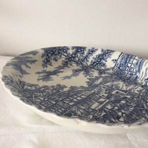 Large Serving Blue and White Serving Plate. "coaching Days" - Etsy