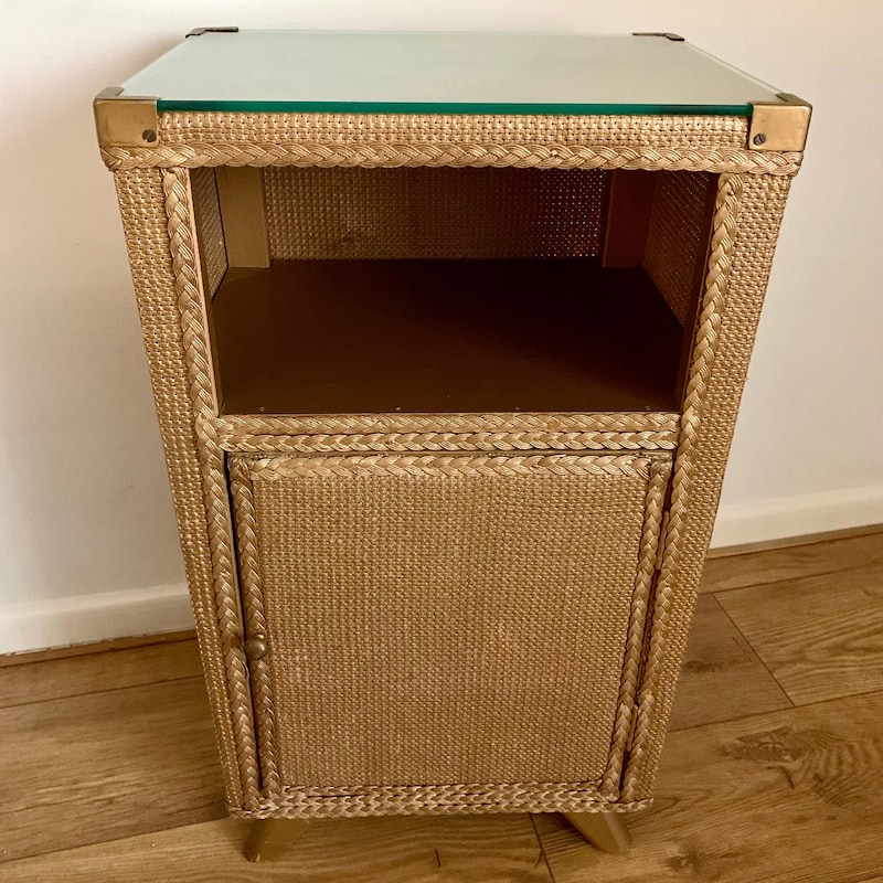 Wicker Bedside Table - Etsy UK