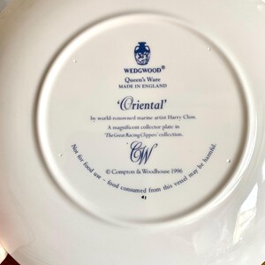 Vintage Wedgwood Commemorative Plate. the Great Racing Clipoers ...