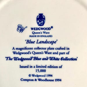 Vintage Wedgwood Commemorative Plate. Blue Landscape. - Etsy