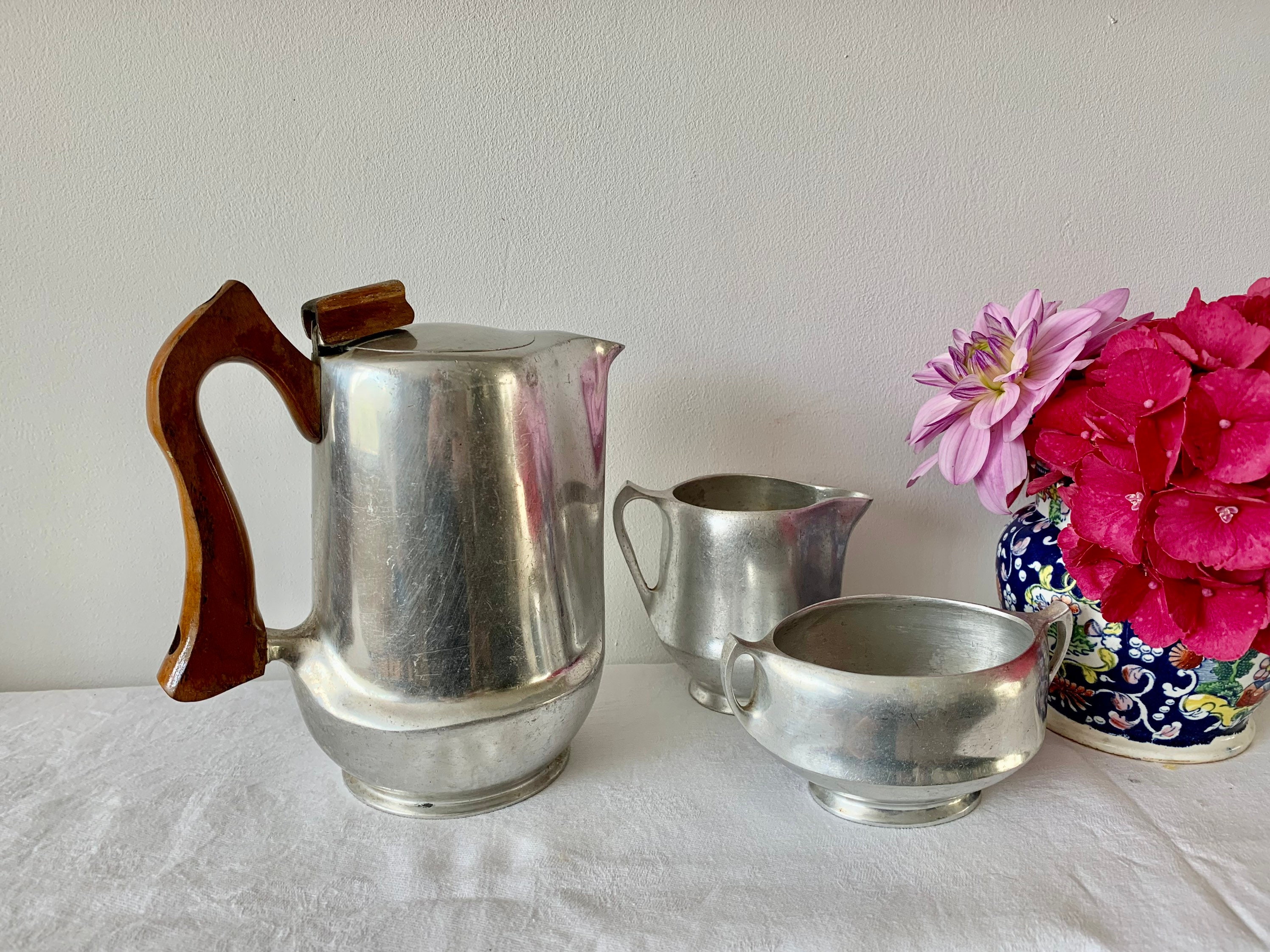 Vintage Retro 1950s Mid Century Picquot Ware Tea Coffee Set Tray Coffee ...