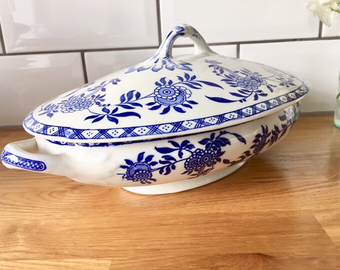 Antique Stanley Pottery Floral Delph Lidded Tureen Lid ONLY. - Etsy UK