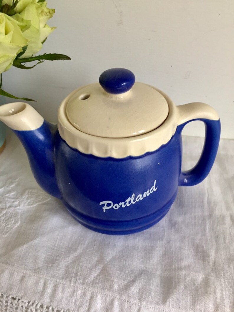 Blue Vintage Portland Devon Ware Teapot - Etsy
