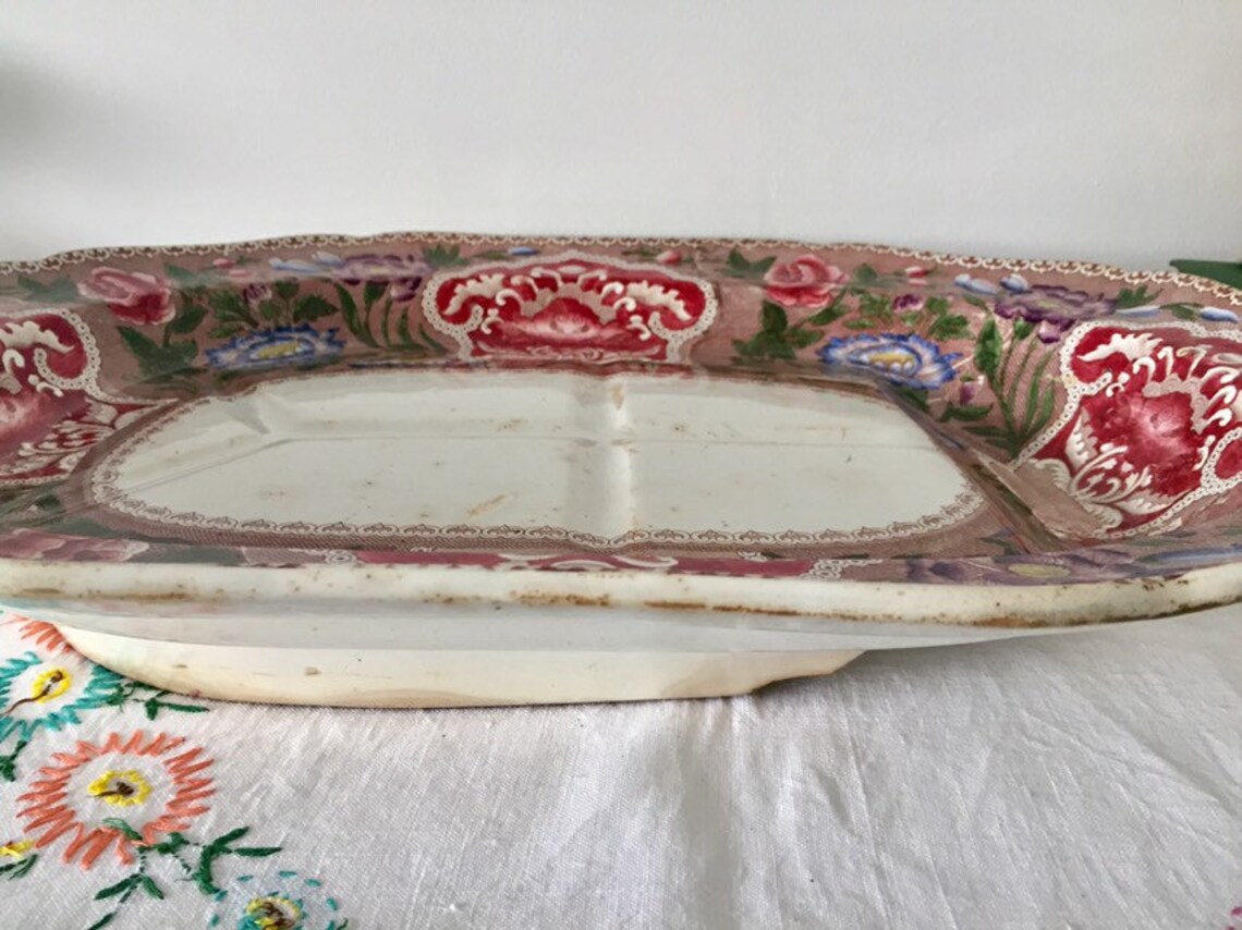 Huge Antique Spode 'new Fayence' Georgian Meat Plate. - Etsy
