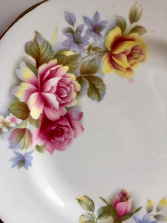 Stunning vintage Springfield bone china tea plate. Drink & Barware ...