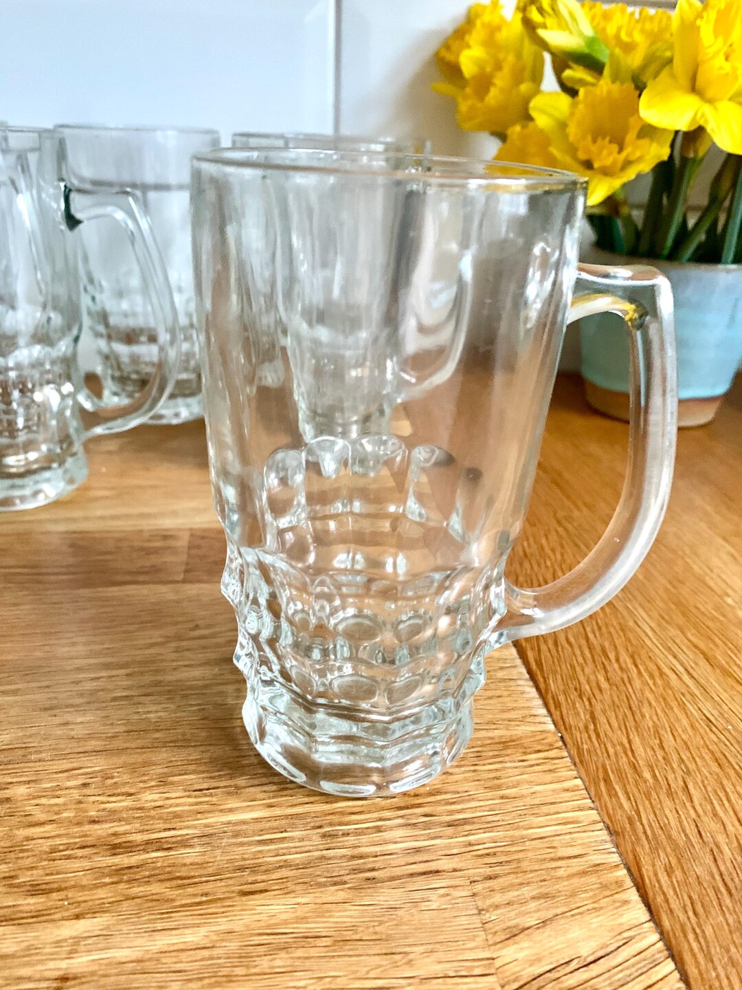 Vintage Dimple Half Pint Glass Tankards - Retro Barware Set X6 - Etsy