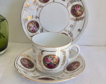 Vintage Pastel Ware Tea Cup and Saucer. Utilitarian Ware. | Etsy UK