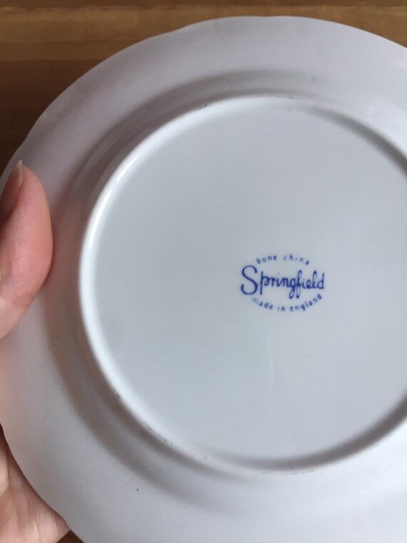 Stunning vintage Springfield bone china tea plate. Drink & Barware ...