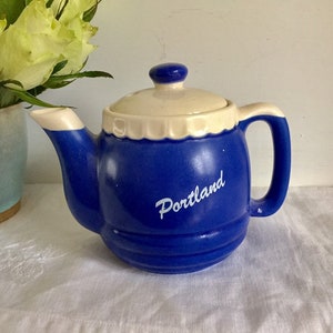 Blue Vintage Portland Devon Ware Teapot - Etsy