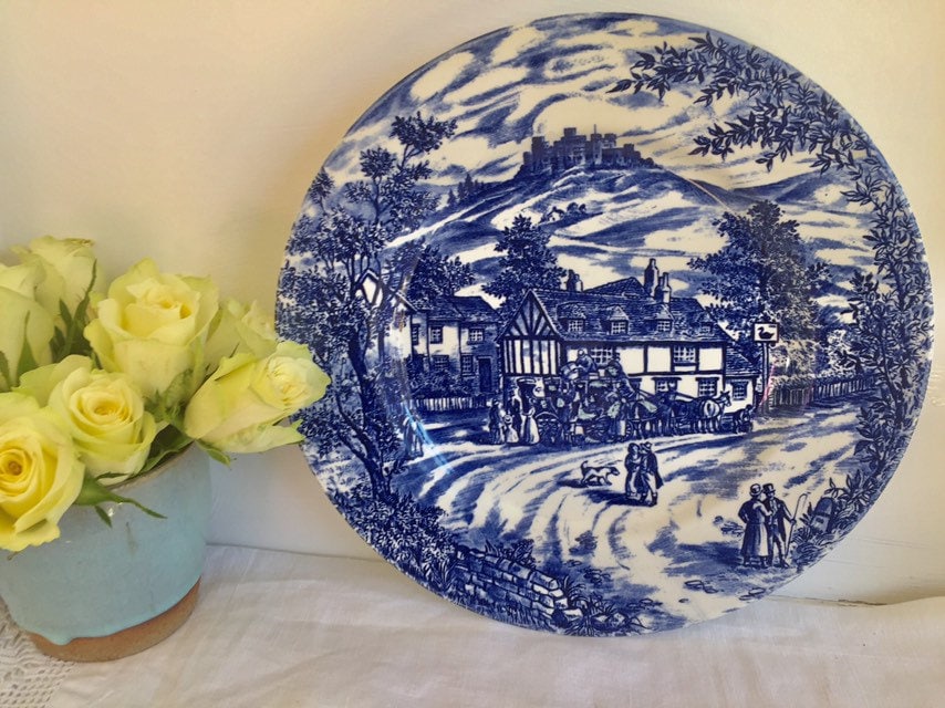 Vintage Blue and White J.broadhurst & Sons swan - Etsy
