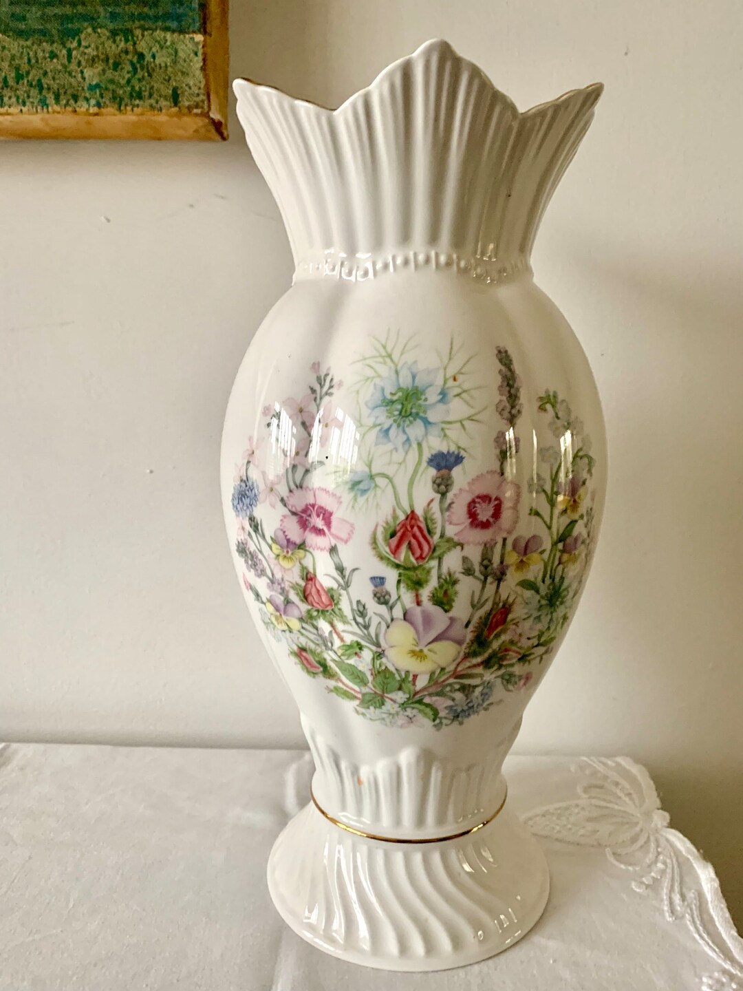 Vintage Aynsley Extra Large Wild Tudor Vase. - Etsy