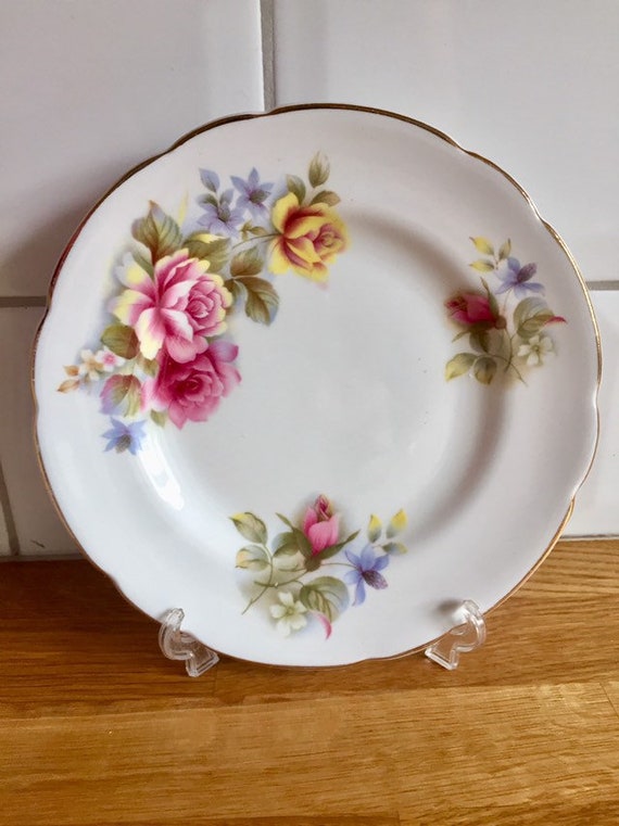 Stunning vintage Springfield bone china tea plate. Drink & Barware ...