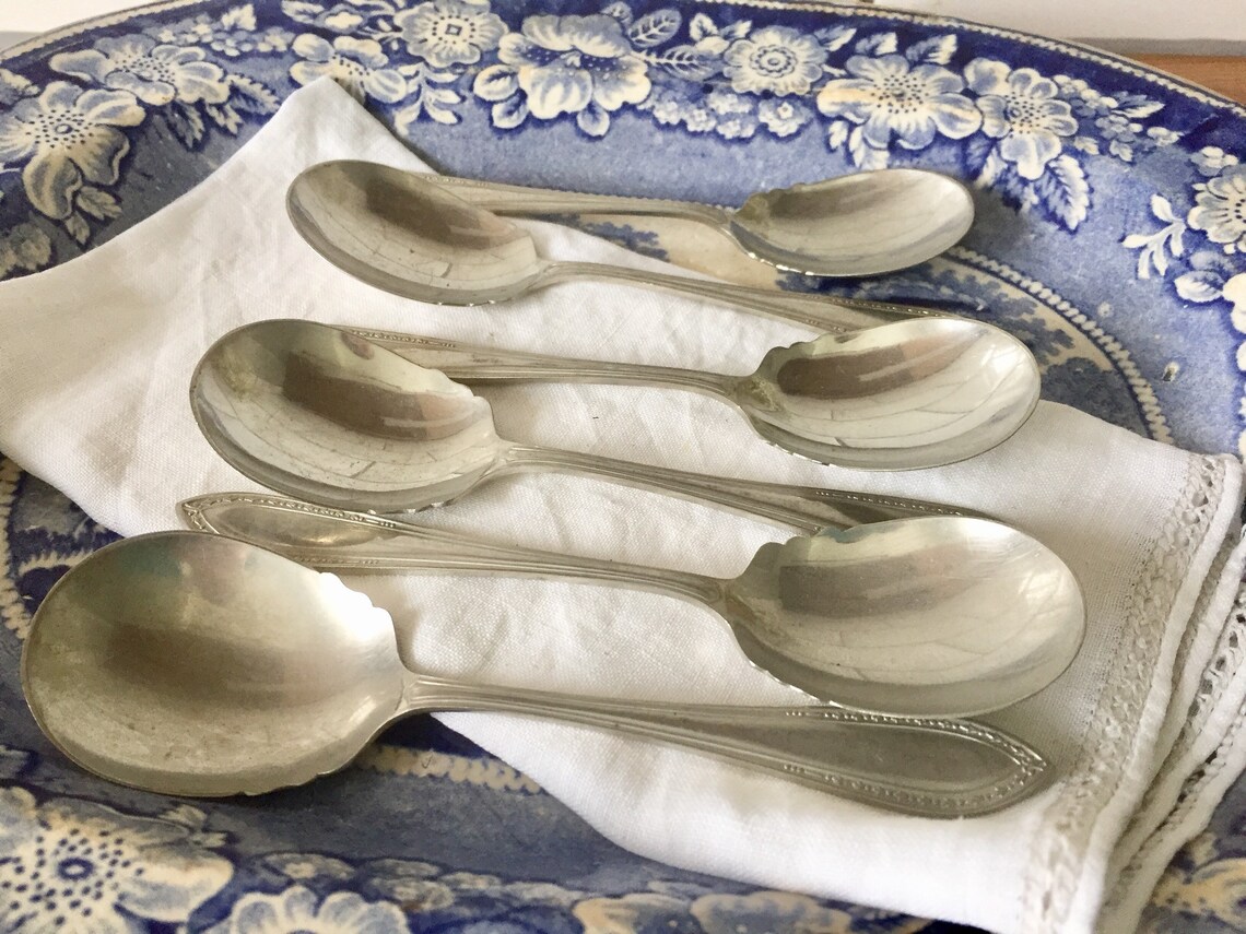Vintage EPNS fruit spoons. | Etsy