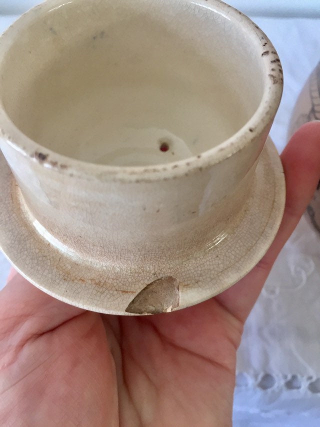 Vintage Beige and White Coffee / Teapot. - Etsy