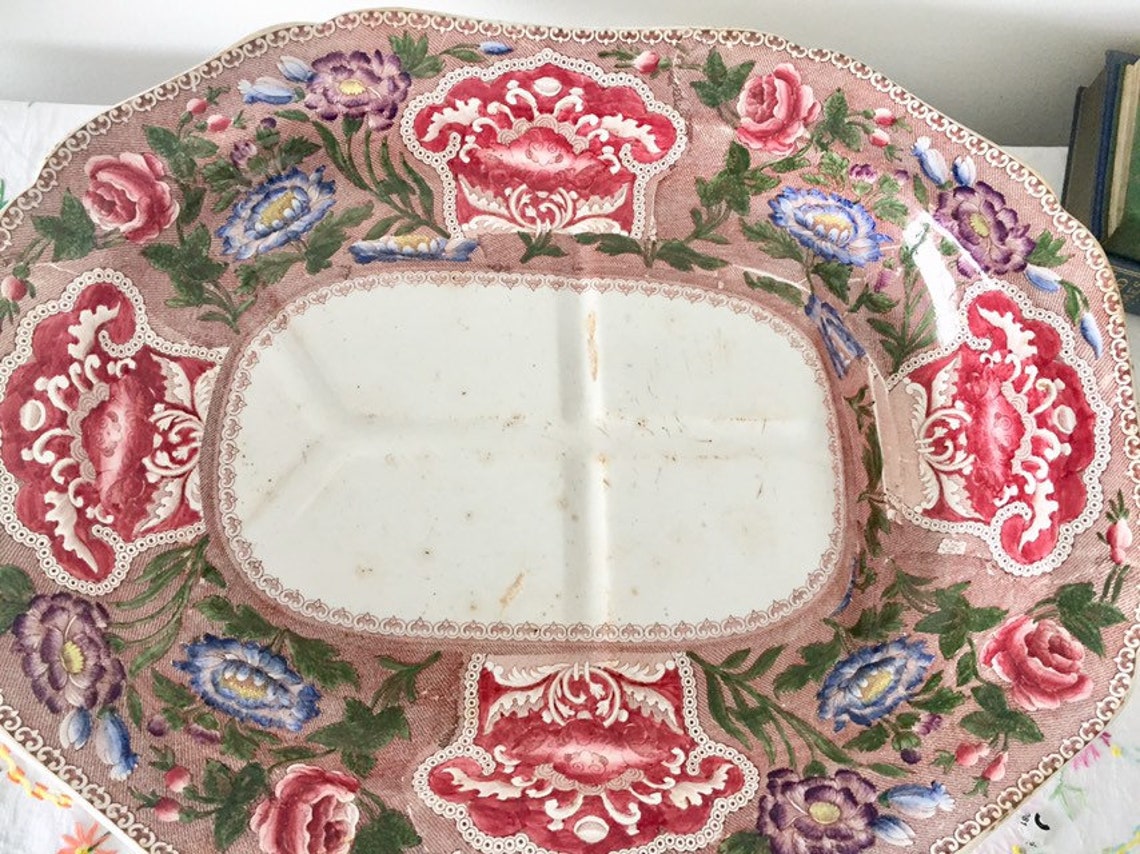 Huge Antique Spode 'new Fayence' Georgian Meat Plate. - Etsy