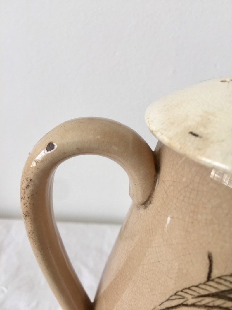 Vintage Beige and White Coffee / Teapot. - Etsy