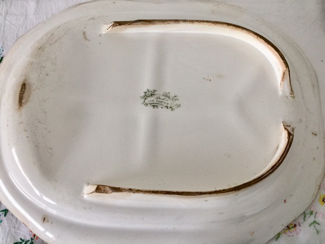 Huge Antique Spode 'new Fayence' Georgian Meat Plate. - Etsy