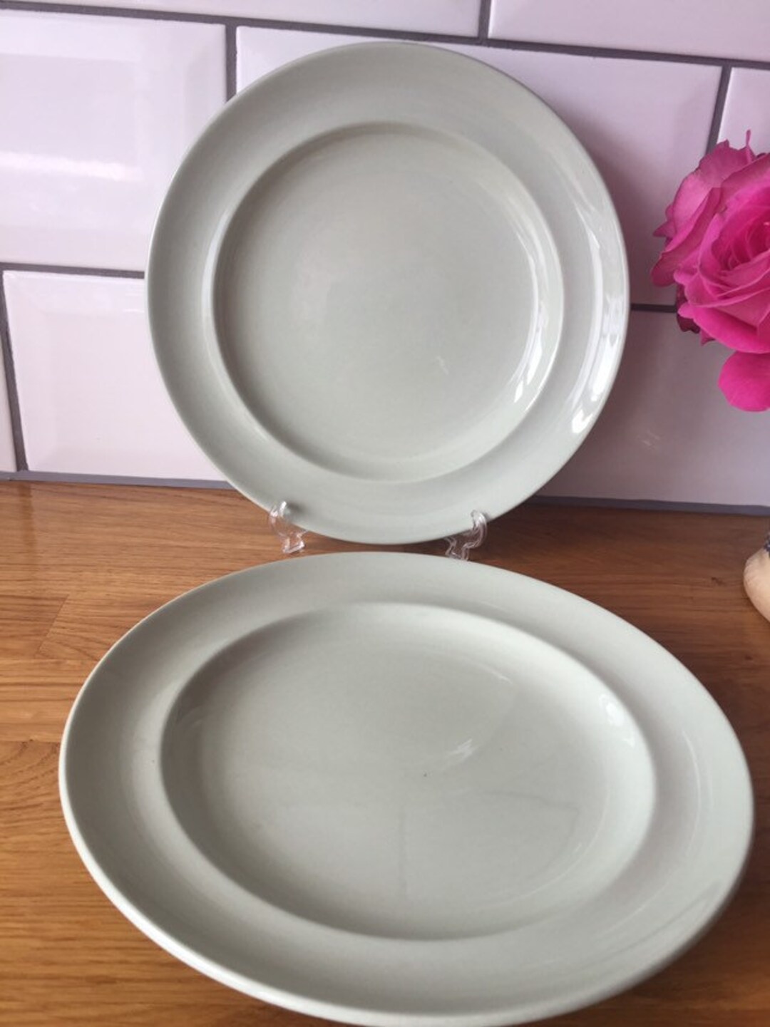 Vintage Flemish Green Spode Side Plates X2. - Etsy