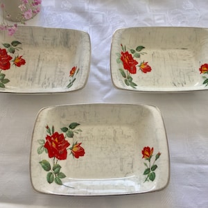 Mid Century Midwinter Vintage 1950's "rose Marie" Dish. Set of 3. - Etsy