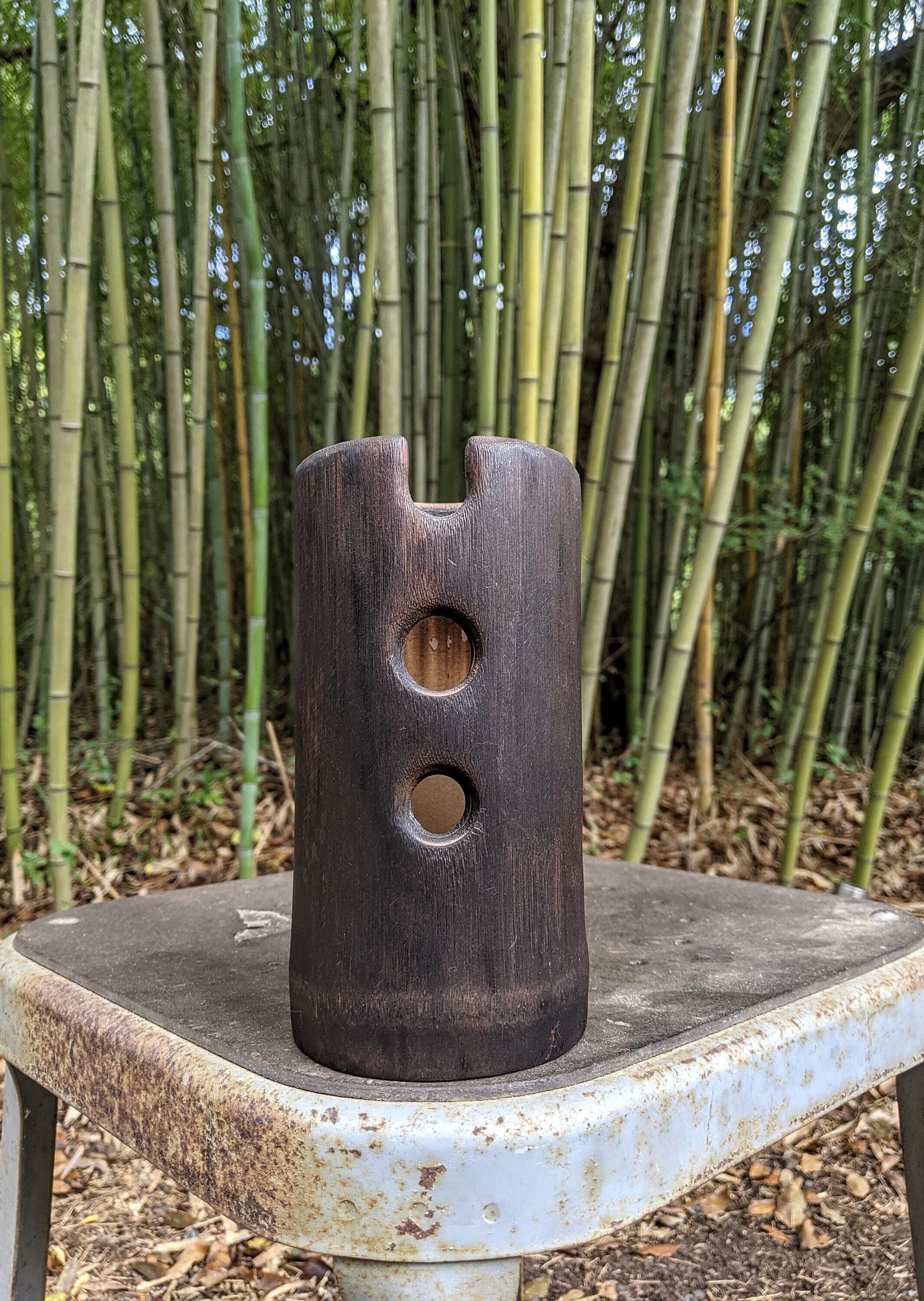 CUSTOM DESIGNED Unique Treatment Bamboo Candle Holder | Etsy