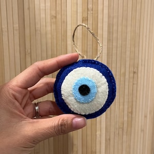 Evil Eye Ornament | Felt Handmade Ornament | Felt Evil Eye | Christmas ...