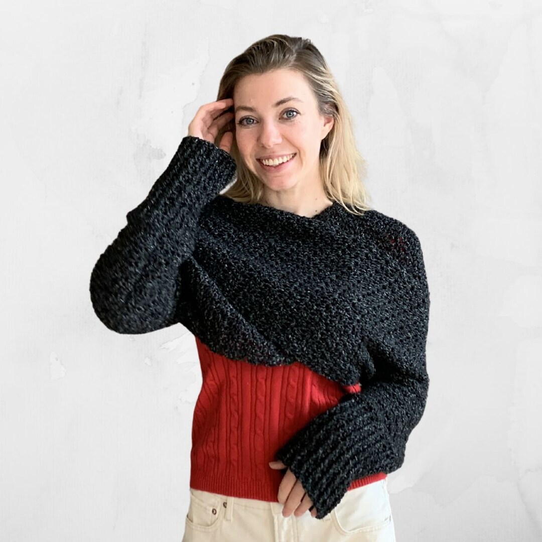 CROCHET PATTERN + VIDEO - Crochet Sweater Scarf - Crochet Thneed ...