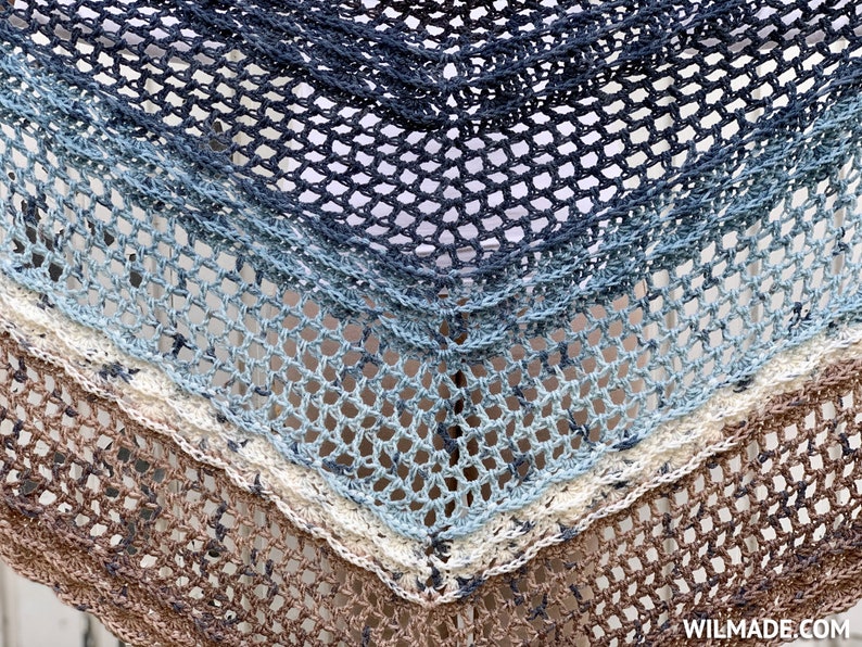 Shell Wave Shawl Crochet Pattern PDF Instant Download by - Etsy