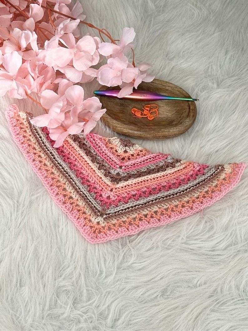 CROCHET PATTERN + VIDEO - Dreamy Days Shawl - Top-down Triangle Shawl ...