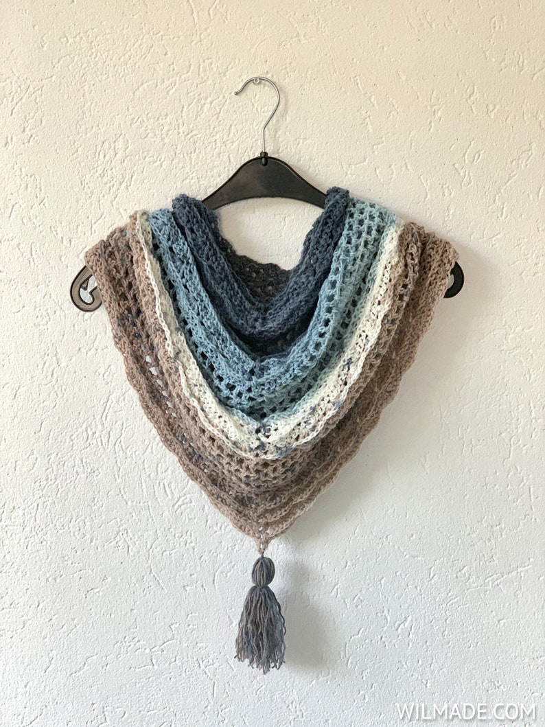 Shell Wave Shawl Crochet Pattern PDF Instant Download by - Etsy