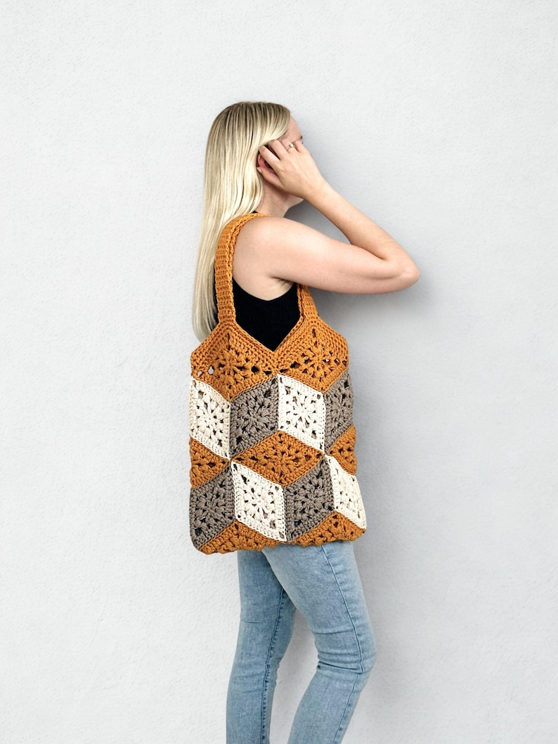 CROCHET PATTERN + VIDEO - 3D Cube Bag With Illusion Effect - Easy ...