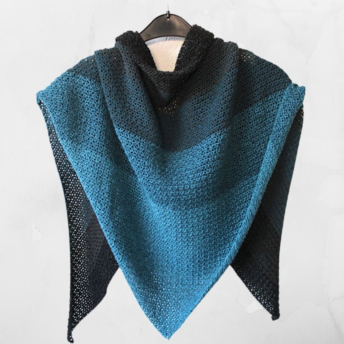 CROCHET PATTERN + VIDEO - Never Ending Shawl - Bottom-up Triangle Shawl ...