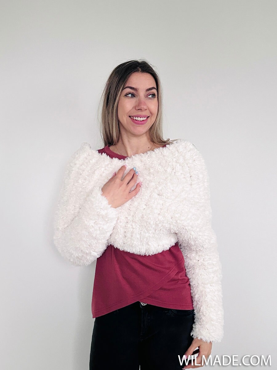 Faux Fur Sweater Scarf - Crochet Pattern Sizes XS-5XL - Instant PDF ...