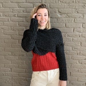 CROCHET PATTERN + VIDEO - Crochet Sweater Scarf - Crochet Thneed ...