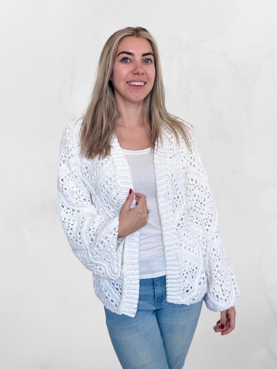 CROCHET PATTERN + VIDEO - Tulip Square Boho Cardi - Granny Square ...