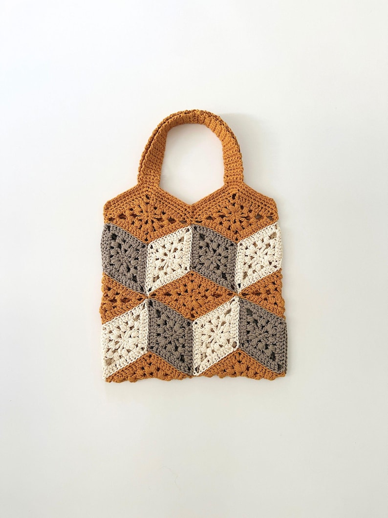 CROCHET PATTERN + VIDEO - 3D Cube Bag With Illusion Effect - Easy ...
