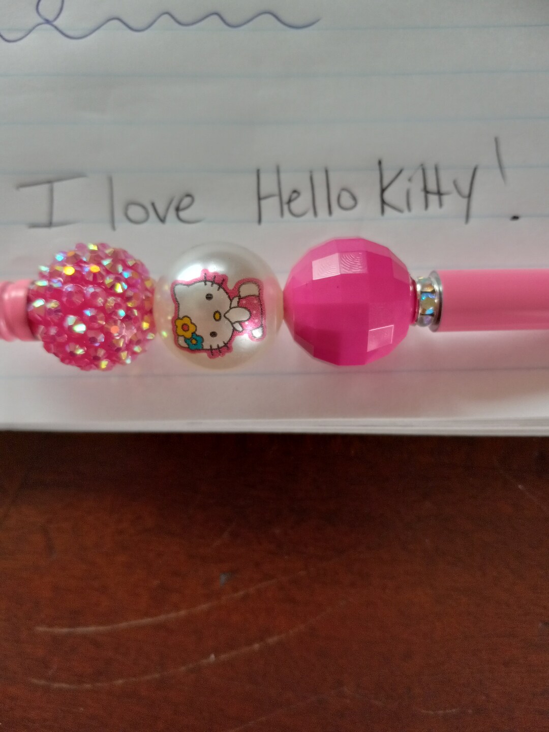 Pink Metal Beaded Chunky Hello Kitty Bead Pen for Teens and Adults - Etsy