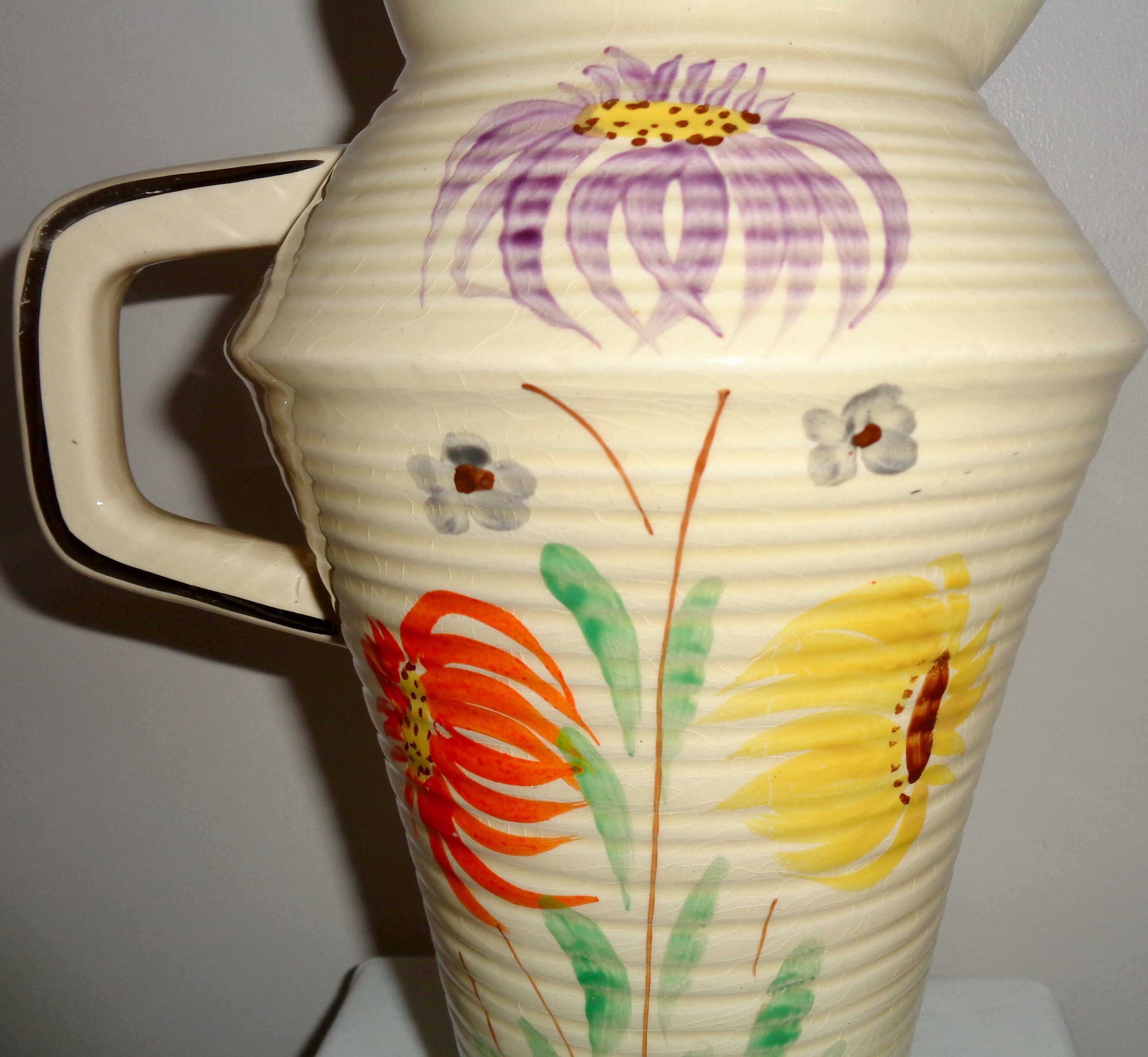 Collectibles 1950s Arthur Wood Pottery Clifton 644 Hand Painted Floral ...