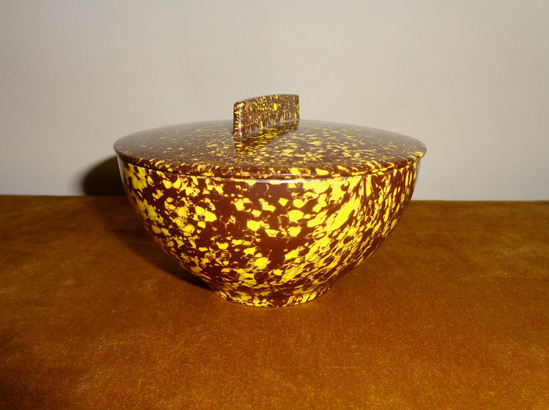 Vintage Bakelite 4 Lidded Pot in Mottled Brown and - Etsy