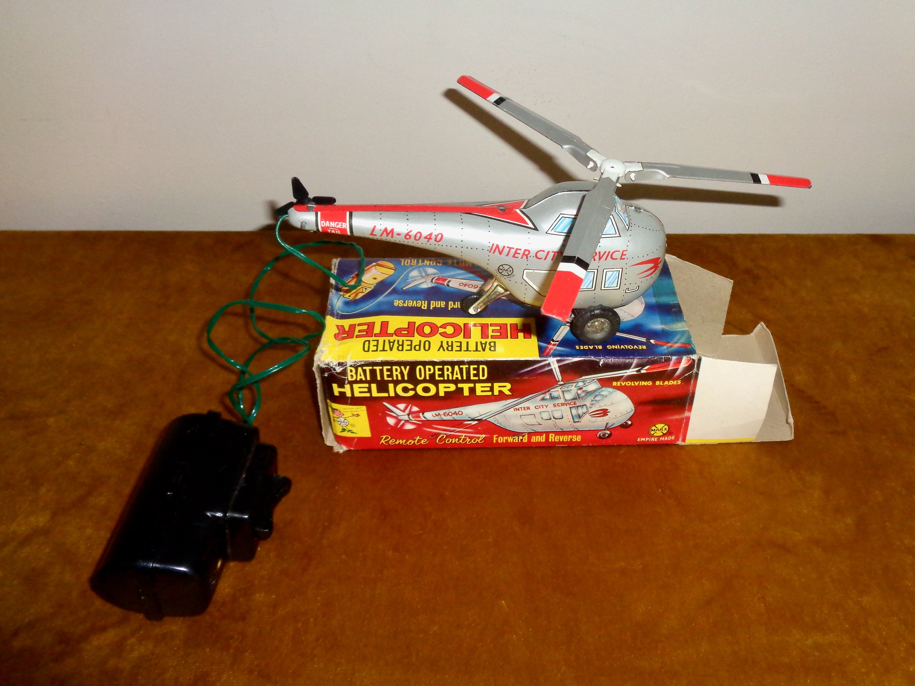 Vintage Tinplate Toy Battery Operated Helicopter by Louis Marx & Co in ...